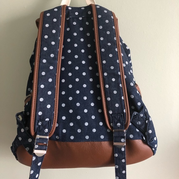 Candie's | Bags | Candies Denim Polka Dot Backpack | Poshmark